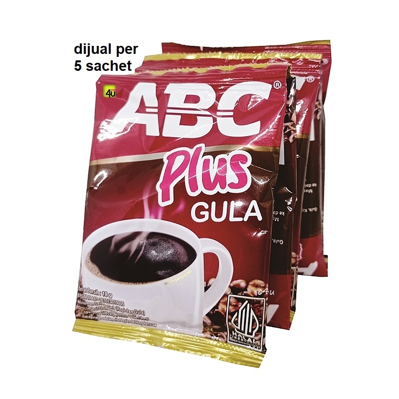 Jual ABC Plus Gula - Kopi Hitam - Paket 5 sachet | Shopee Indonesia