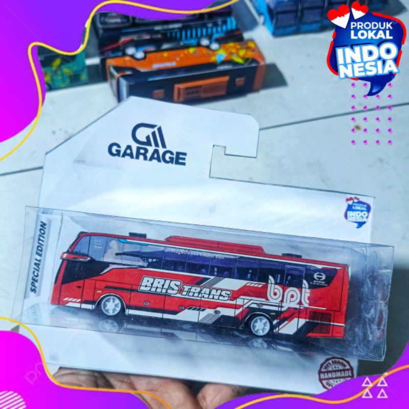 Jual Miniatur Bus basuri BRIS TRANS JET BUS 5 Skala 1/87 diecast mainan ...