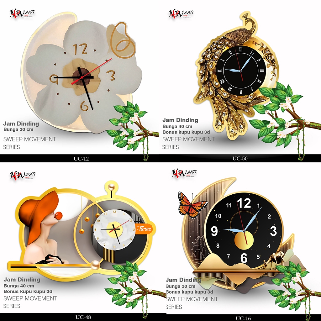 Jual Jam Dinding Aesthetic BUnga Boho Aestetik LED | Shopee Indonesia
