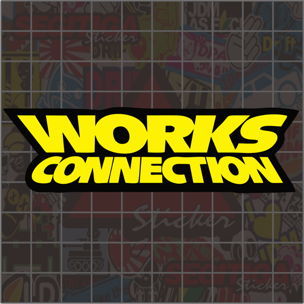 Jual Printing Sticker Works Connection Ukuran 9.8cm Laminasi Glossy ...