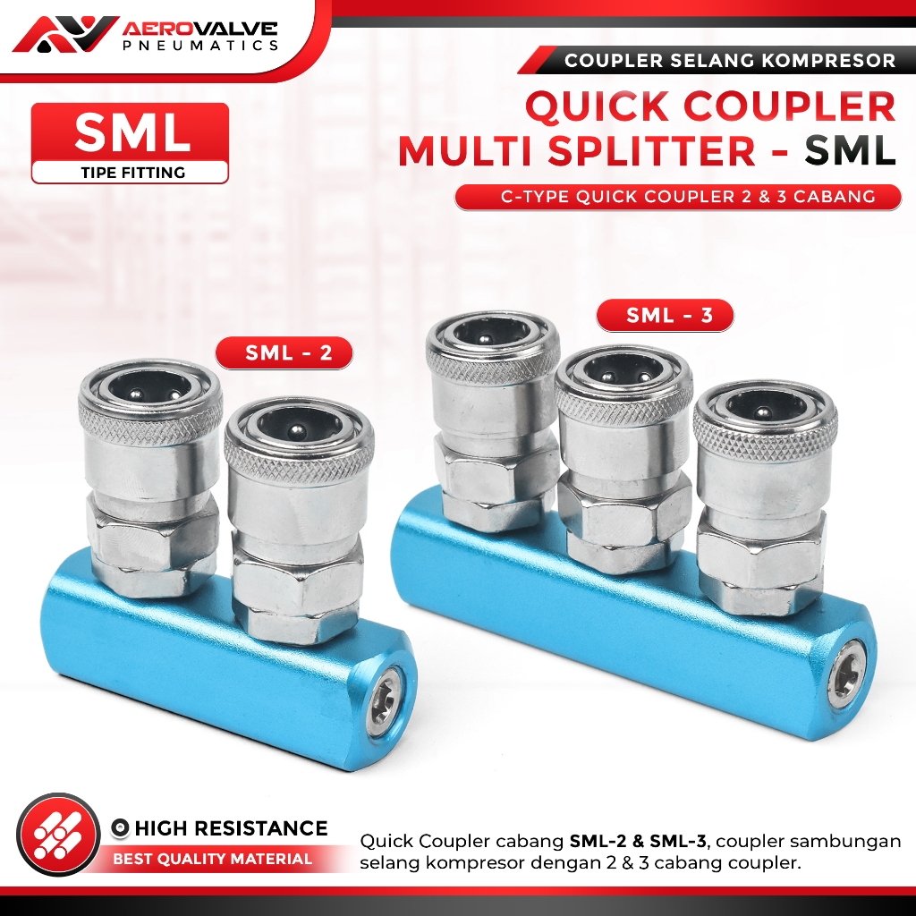 Jual Quick Coupling Cabang Coupler Kopler Sambungan Selang Angin ...