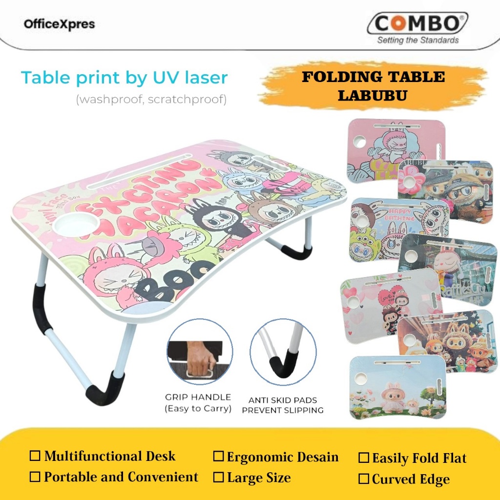 Jual Meja Belajar LABUBU / Meja Lipat Karakter LABUBU / Meja Laptop ...