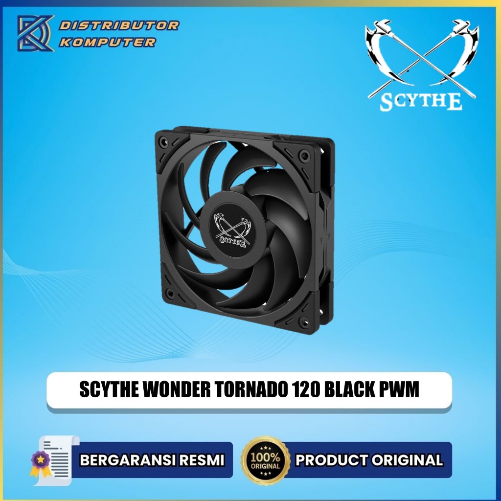 Jual SCYTHE FAN CASING WONDER TORNADO 120 PWM BLACK 2500 RPM AIR FLOW ...