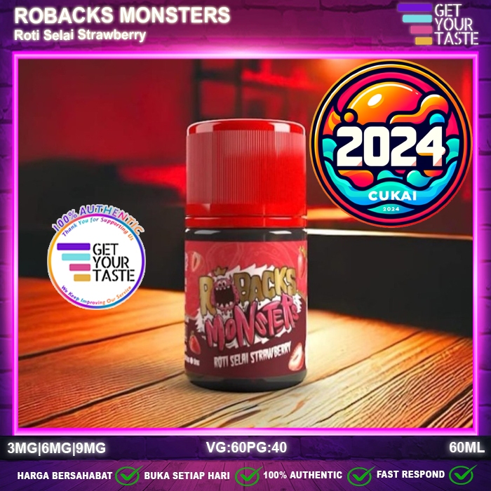 Jual Liquid Ro Backs Monster Roti Selai Strawberry Jam 60ML Freebase by ...