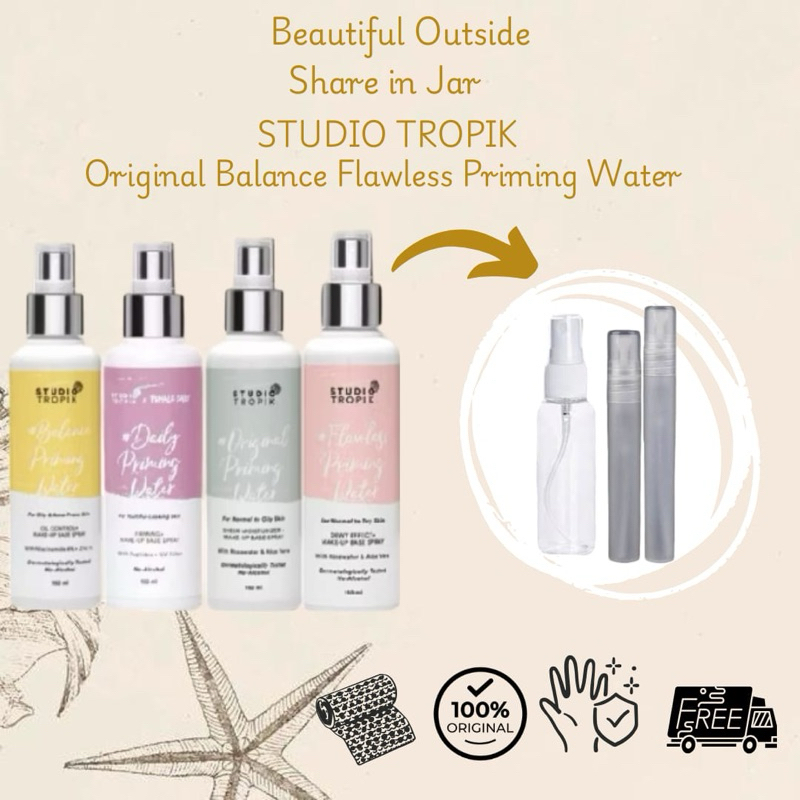 Jual Share in Jar Studio Tropik Original Balance Flawless Priming Water Setting Spray | Shopee ...