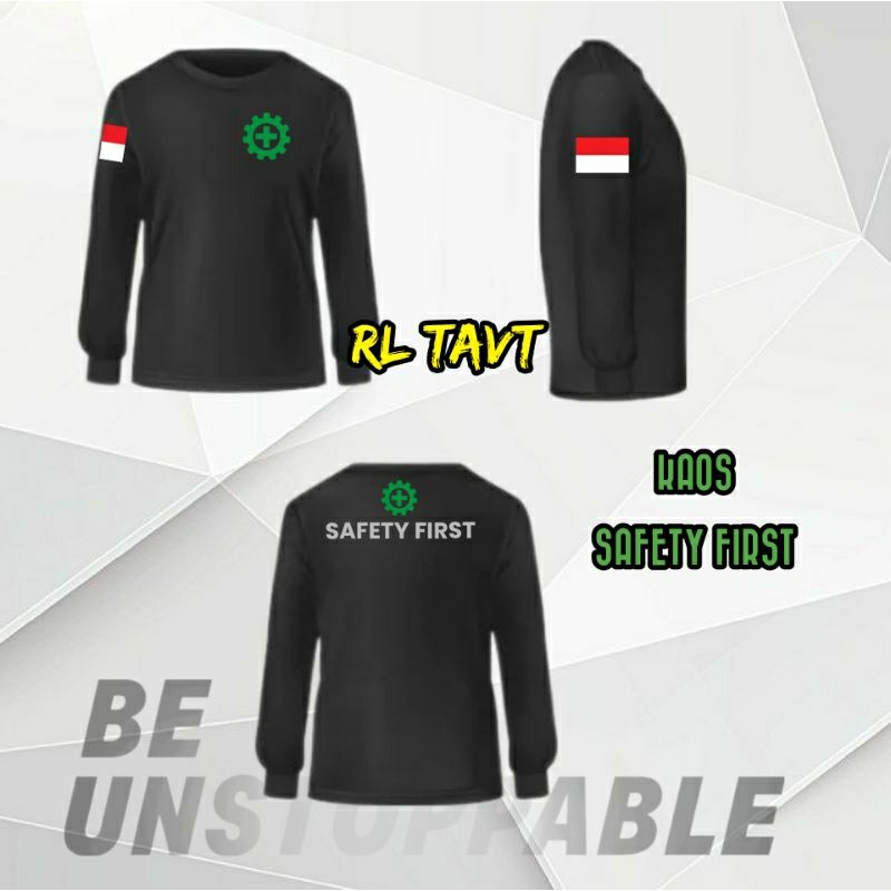 Jual Kaos Safety First Keselamatan Kerja Hitam | Shopee Indonesia
