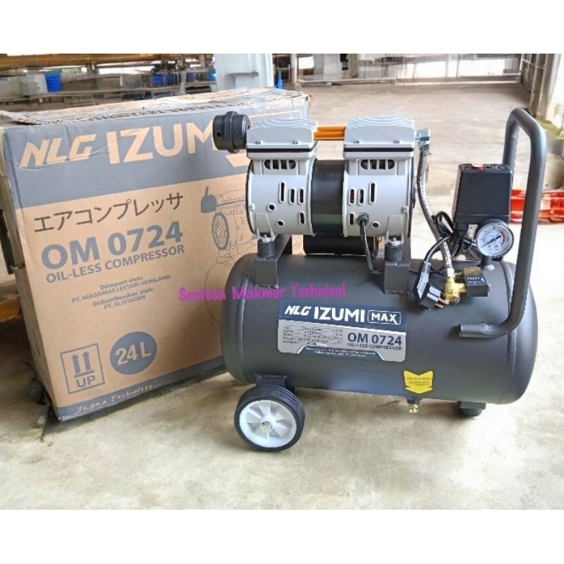 Jual NLG IZUMI MAX OM 0724 3/4 HP 24L Kompresor Compressor Silent ...