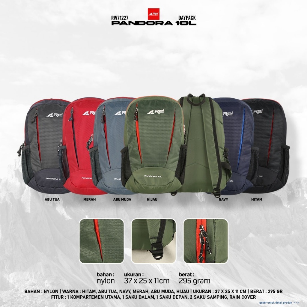 Jual Tas Ransel Pandora 10 Liter Arei Outdoorgear | Shopee Indonesia