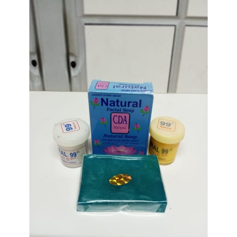 Jual Paket Cream Natural 99 3in1 Original [] Sabun Batang | Shopee ...