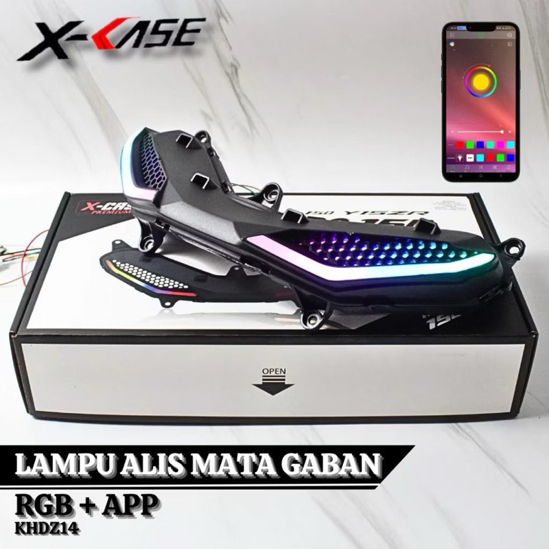 Jual LAMPU LED DEPAN GABAN MX KING NEW OLD MX 150 RGB MATA GABAN LED SENJA LED MX KING OLD MX ...