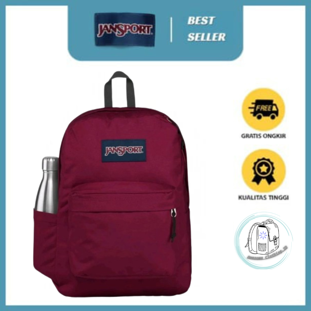 Jual Tas Jansport polos pria & wanita tebal dan kuat untuk sekolah ...