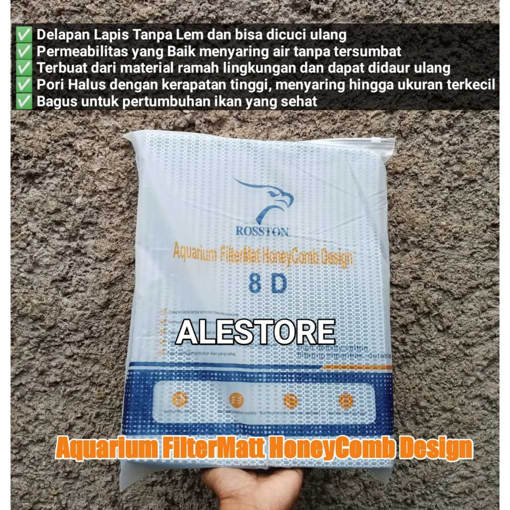 Jual Aquarium Filter Matt HoneyCOMB Design Busa 8D 30X40 media filter ...