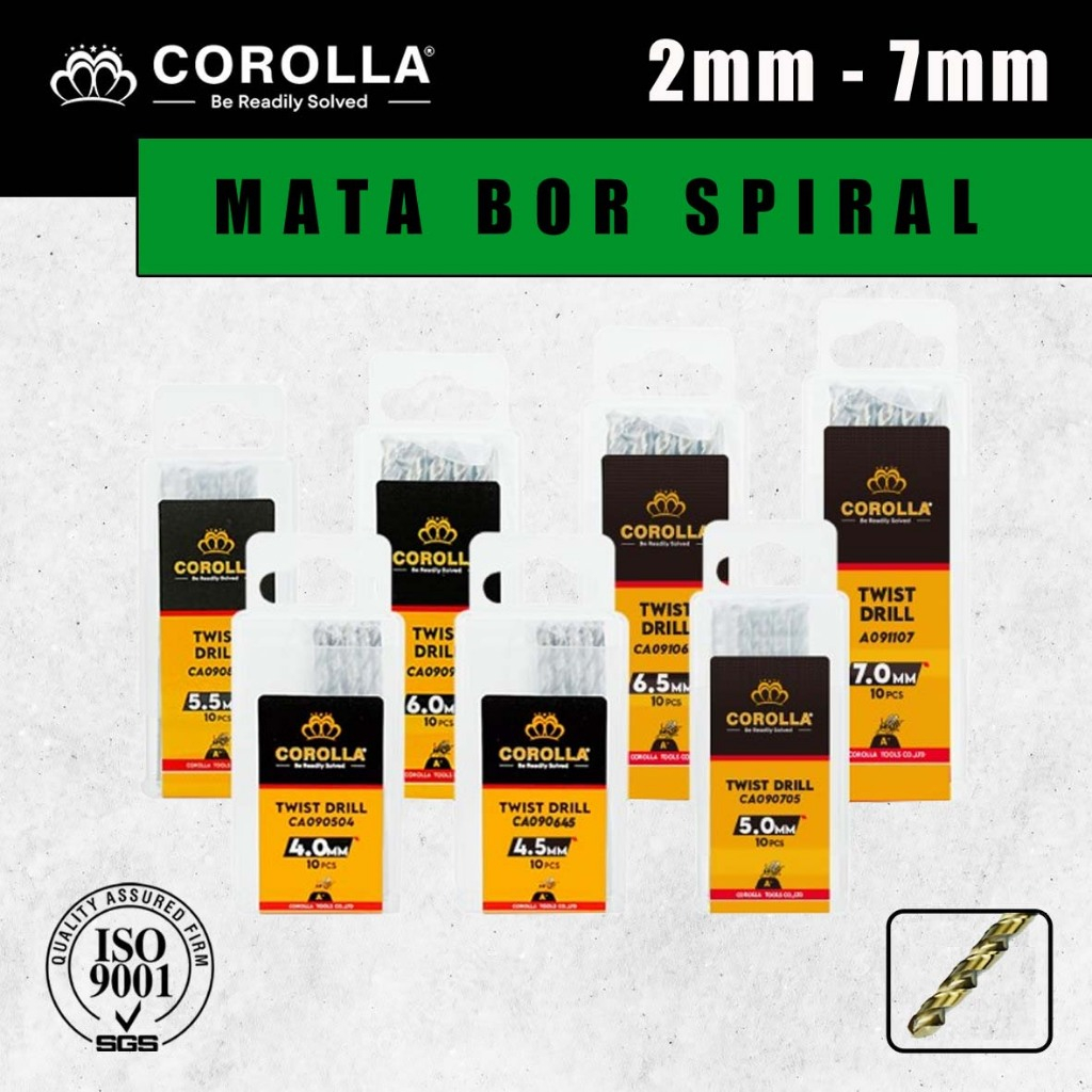 Jual Corolla Mata Bor Besi Baja Gold Twist Drill Titanium 2mm-8mm | Shopee Indonesia
