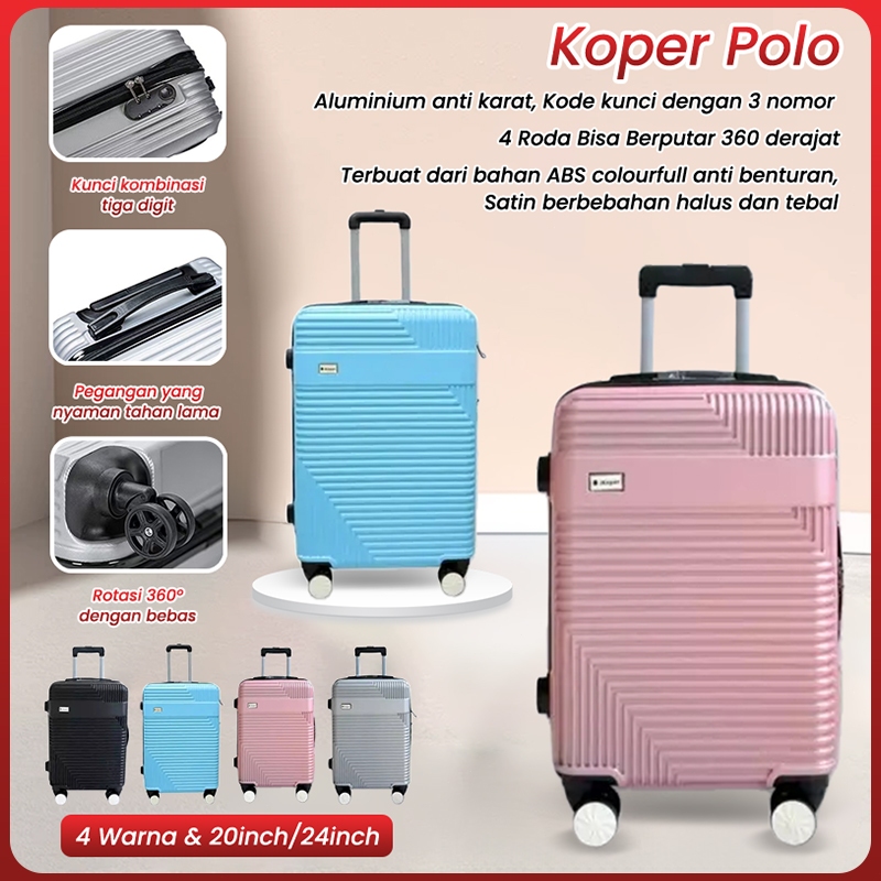 Jual VBELL-[iKoper] Koper 20/24 Inch Polo koper Size Koper Fiber Koper ...