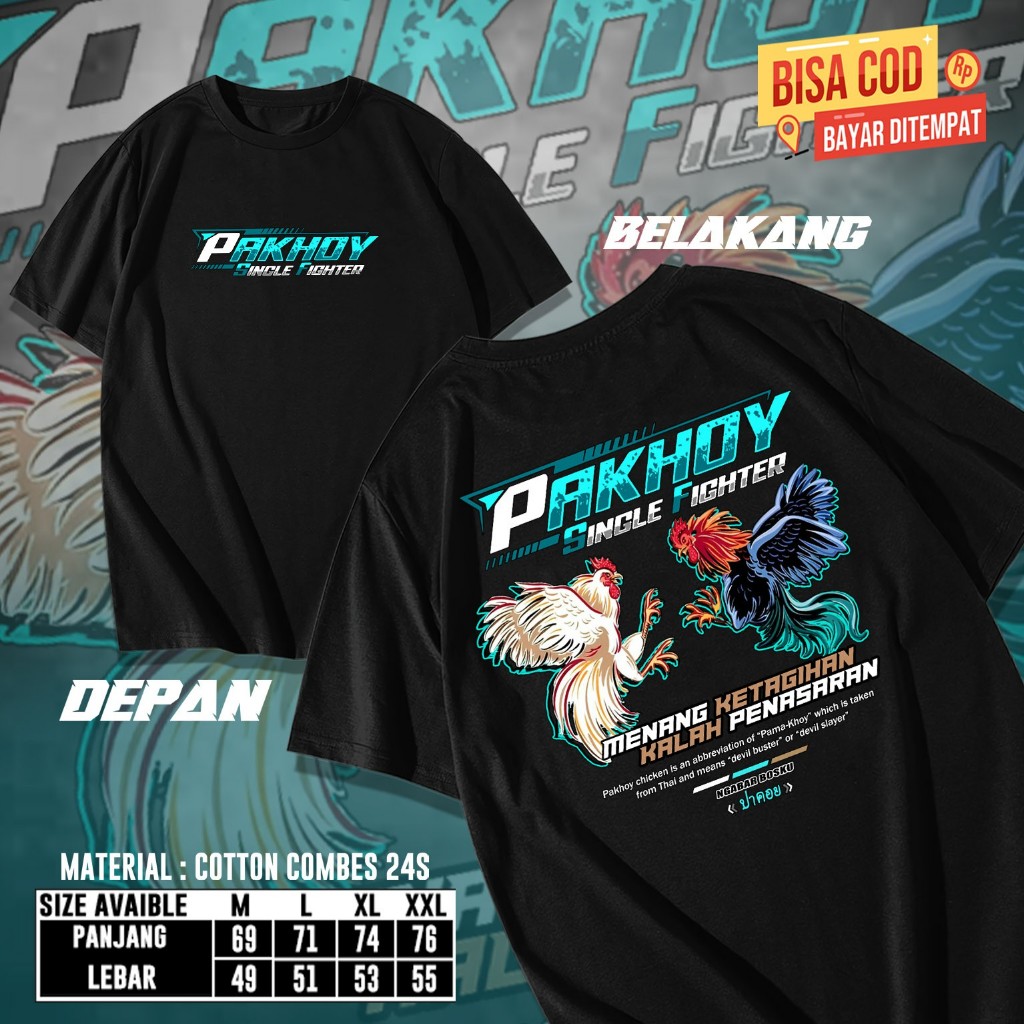 Jual Kaos Ayam Petarung Thailand Pama Pakhoy Bangkok Jago - Baju Ayam ...