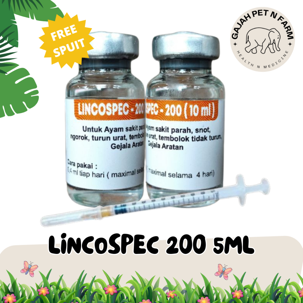 Jual Lincospec 200 - 10 ml 5 ml - Obat Sakit Ayam Ampuh - Obat untuk ...