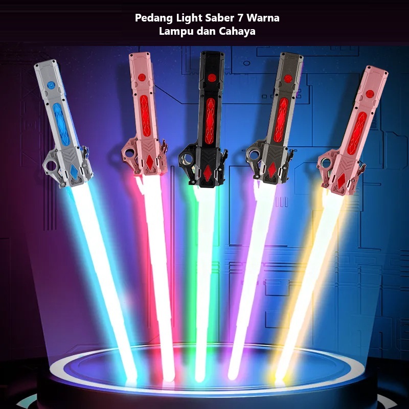 Jual Mainan Pedang Pedangan LightSaber Anak 2 in 1 Laser LED Lampu ...