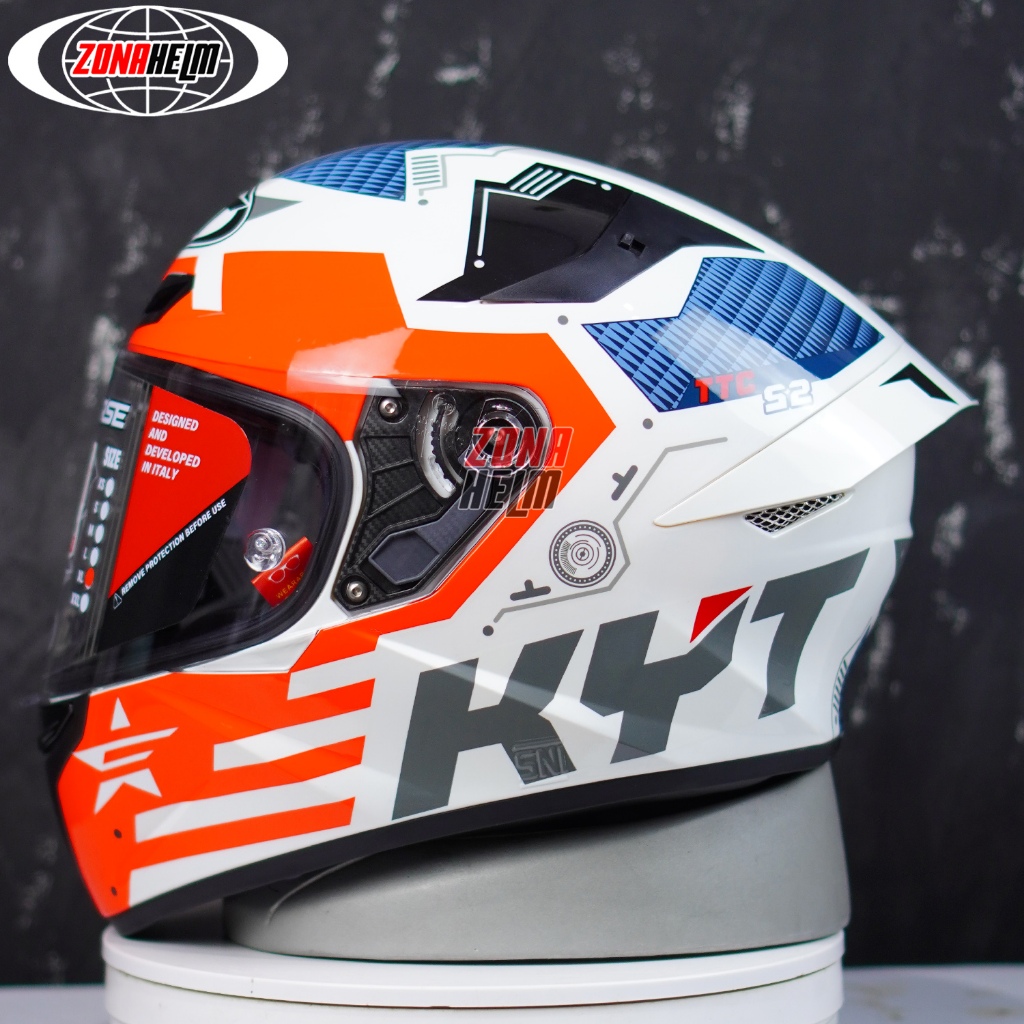Jual HELM FULL FACE KYT TT COURSE MOTIF FUSELAGE RED ORIGINAL TTC DOT SNI | Shopee Indonesia