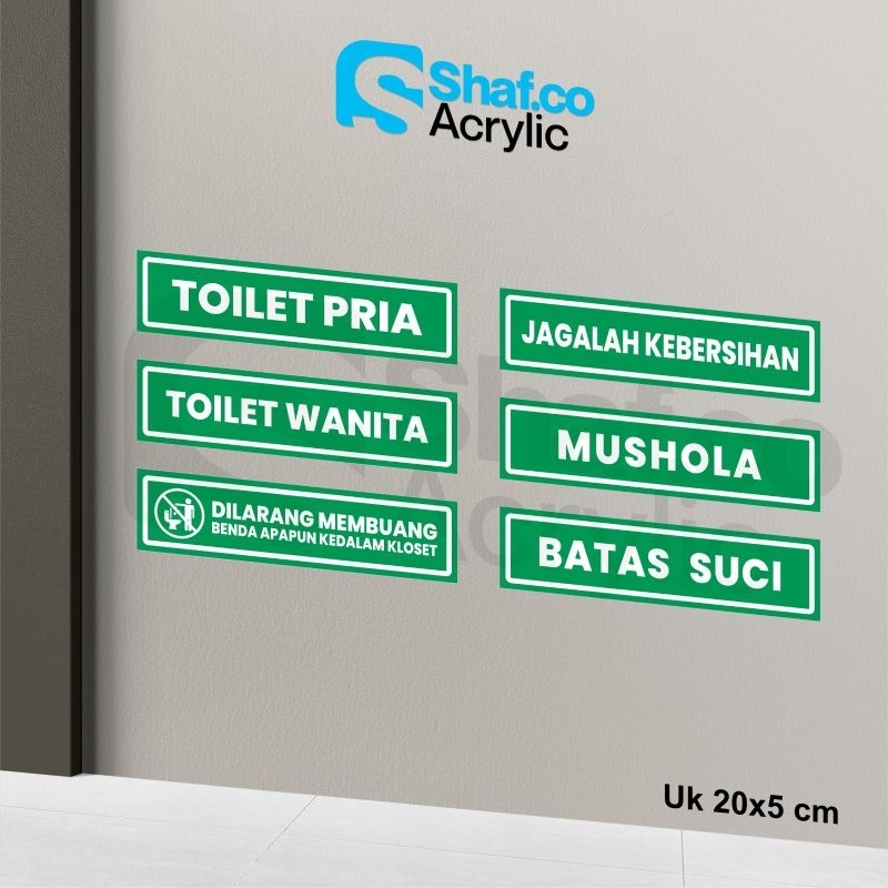 Jual STICKER TOILET PRIA // TOILET WANITA // JAGALAH KEBERSIHAN ...