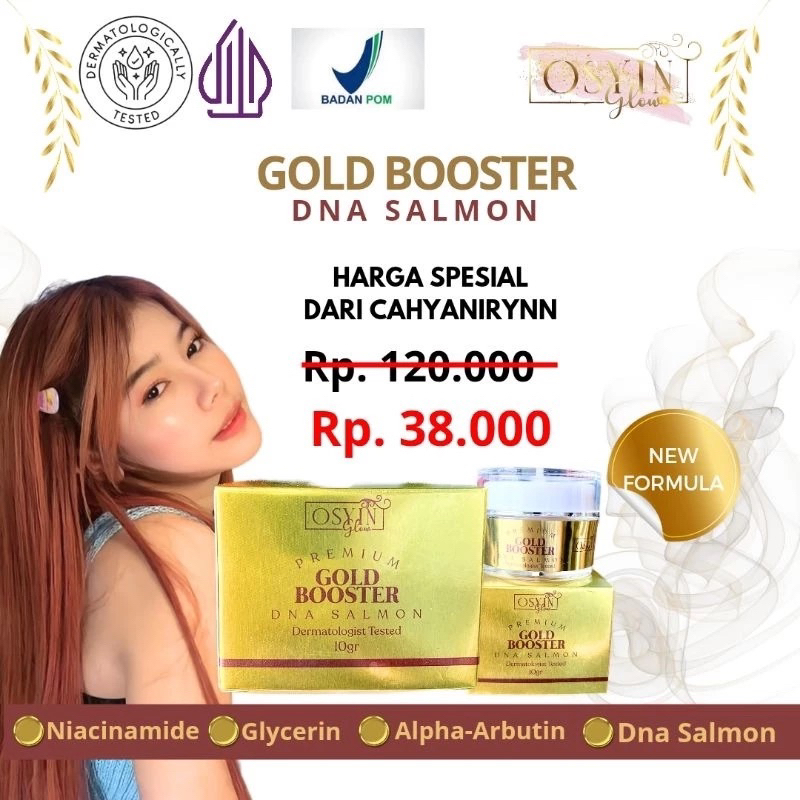 Jual OSYIN GLOW PREMIUM GOLD BOOSTER DNA SALMON 10g ORI 1000% | Shopee Indonesia