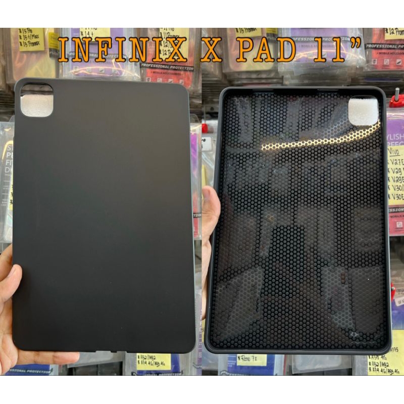 Jual Case polos [ infinix X Pad 11 ] silicone case hitam tebal 2.0 mm ...