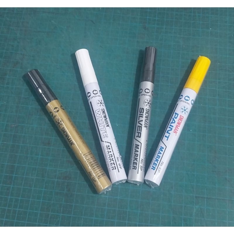Jual Spidol Snowman Marker Warna Gold Silver White Putih Paint / Kuning ...