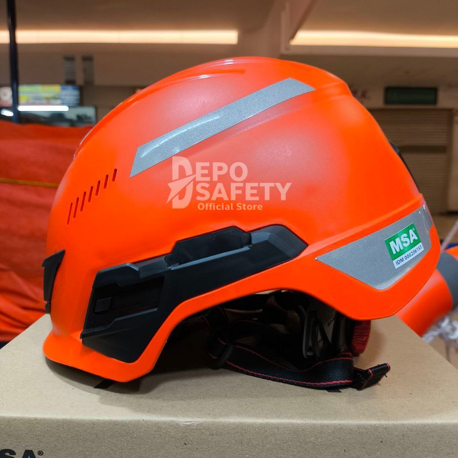 Jual HELM CLIMBING MSA V-GARD HI TRIVENT FASTRACK WARNA ORANGE - SAFETY ...
