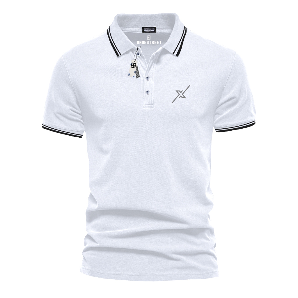 Jual COD T-shrit POLO kerah Polo List X Silver Kaos Kerah Dewasa Shirt / Kaos Wangki Pria Polo ...