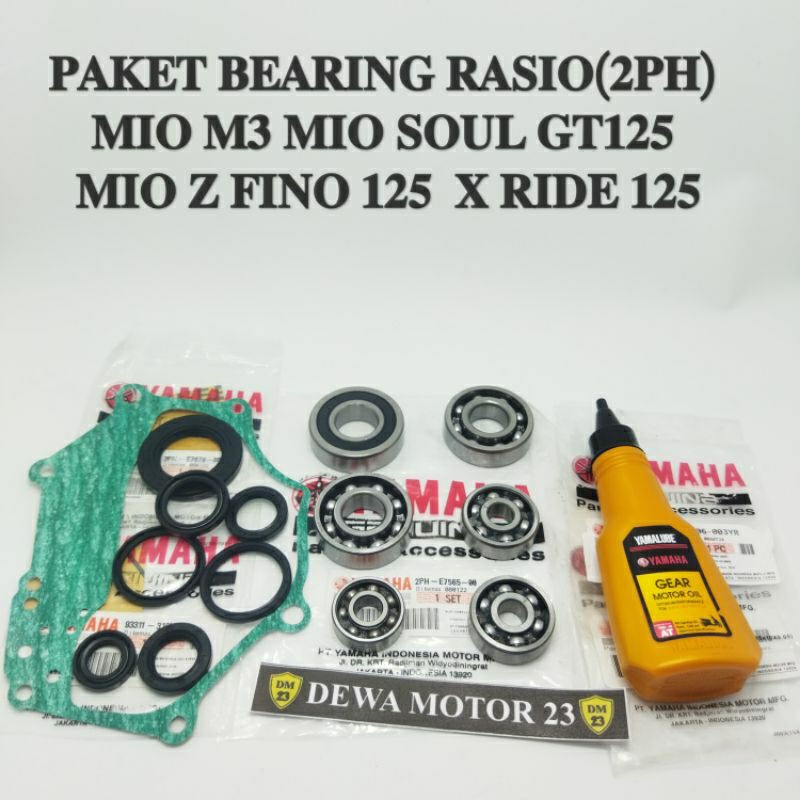 Jual BEARING RASIO SET 2PH + SEAL KOMPLIT + PAKING CVT + OLI YAMAHA MIO M3 MIO SOUL GT 125 MIO Z ...