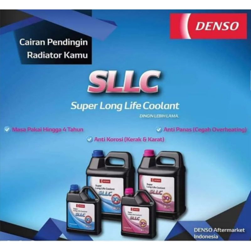Jual Air radiator coolant Merk DENSO Super Long Life 1 liter dan 4 ...