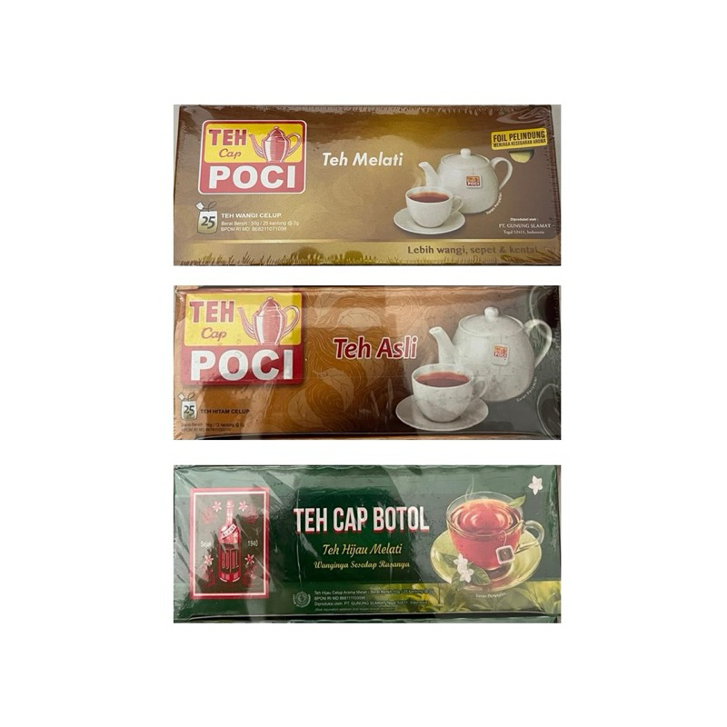 Jual Teh Cap Poci Celup dan Teh Cap Botol Isi 25 pcs | Shopee Indonesia