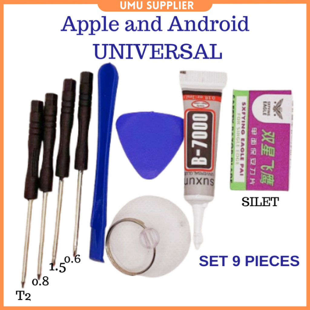 Jual (UMU SUPPLIER) ALAT PERALATAN REPARASI SMARTPHONE HP 9 IN 1 REPAIR ...