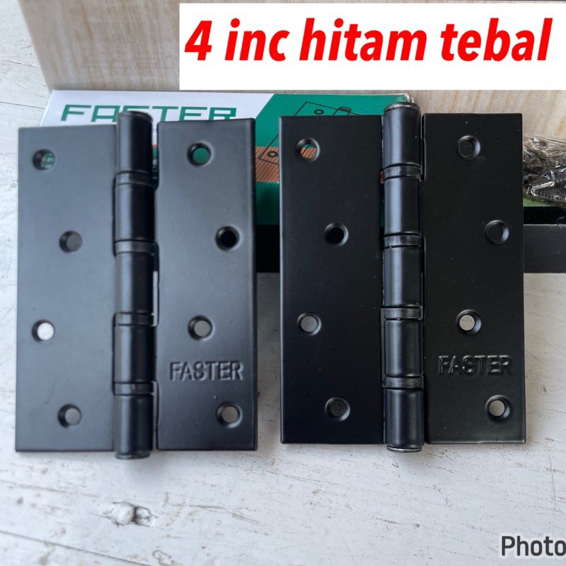 Jual ENGSEL 4 INCH HITAM BLACK TEBAL ENGSEL PINTU WARNA HITAM/ engsel 4 ...