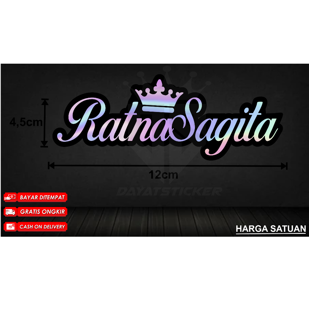 Jual sticker nama custom sticker cutting viral sticker nama sendiri ...