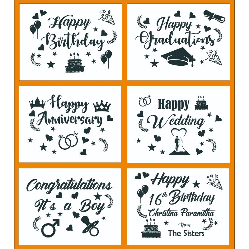 Jual Sticker / stiker papan ucapan atau balon PVC Happy Birthday ...
