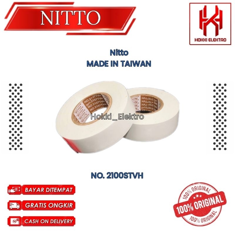 Jual NITTO ISOLASI KABEL LISTRIK PUTIH TAHAN PANAS SNI ASLI / ISOLASI NITTO / SOLASI NITTO ...