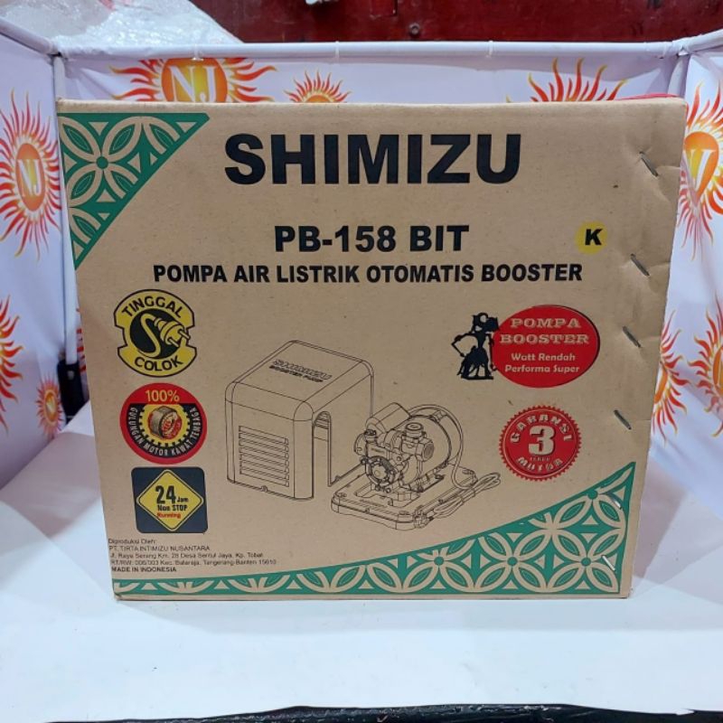 Jual POMPA AIR SHIMIZU OTOMATIS BOOSTER PB - 158 BIT AUTOMATIC BOOSTER ...