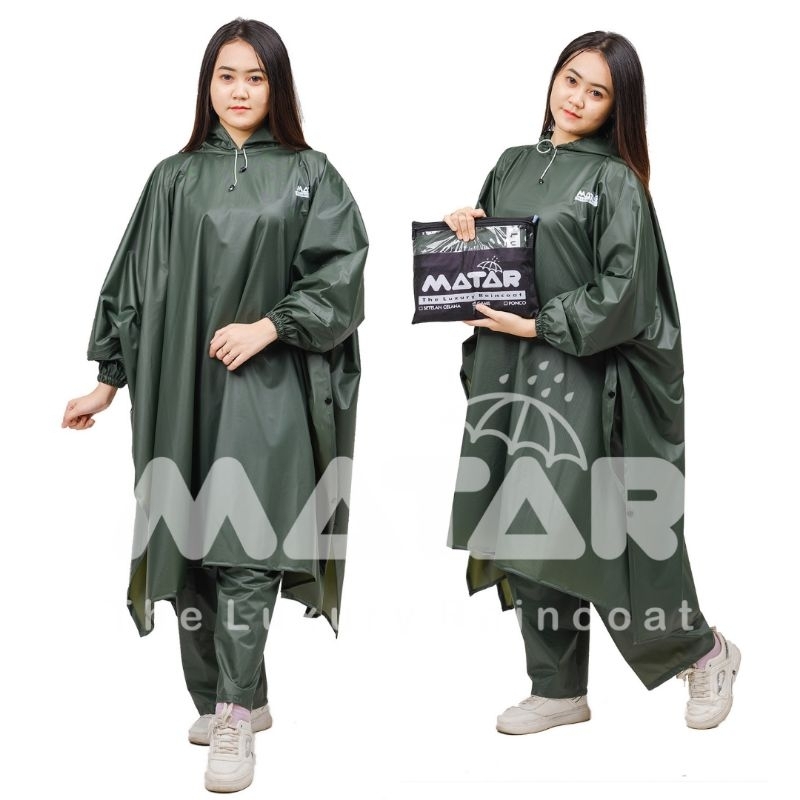 Jual Jas Hujan Ponco Matar Pria Wanita Jumbo Bahan PVC karet tebal elastis | Shopee Indonesia