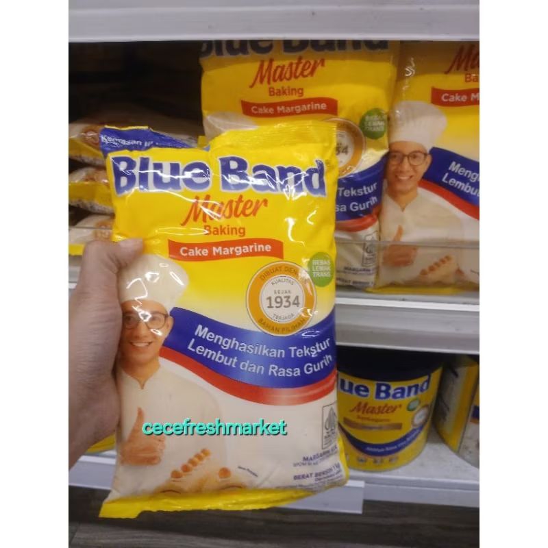 Jual Jual blue band master baking cake margarine pack 1 kg | Shopee ...