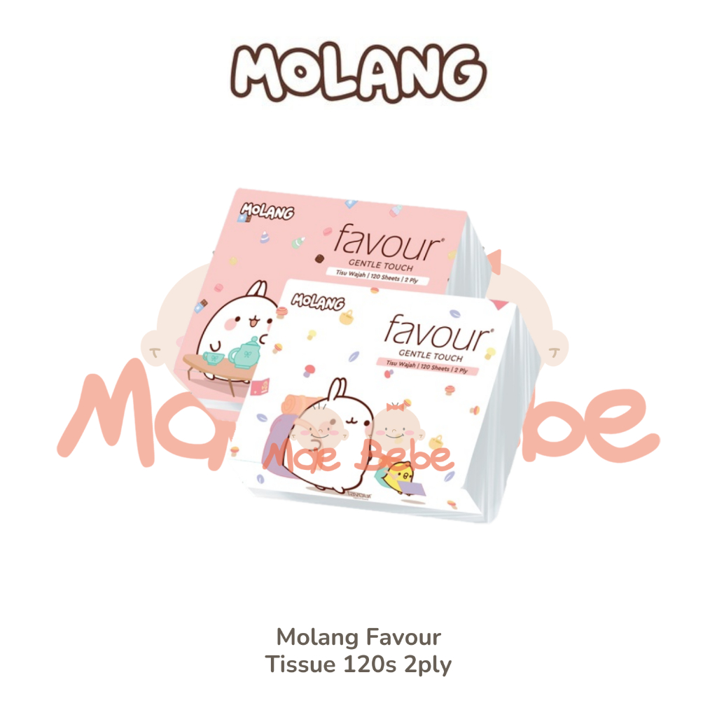 Jual Favour Molang Mini Facial Tissue Tisu Wajah Serbaguna 120 Sheets 2 ...