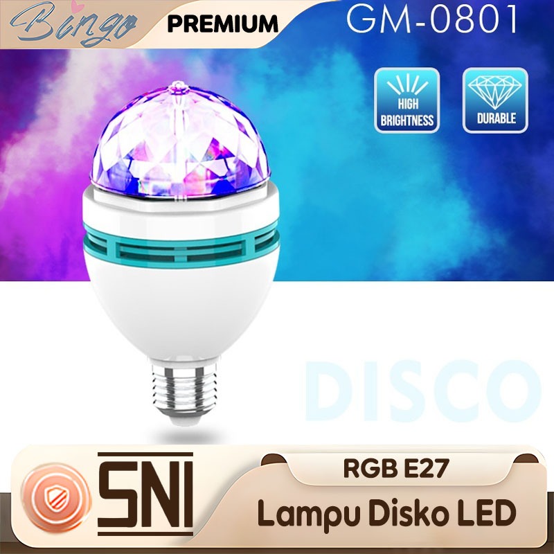 Jual Lampu Disco Led Putar Full Warna Warna-Warni RGB/ Bohlam Disko ...