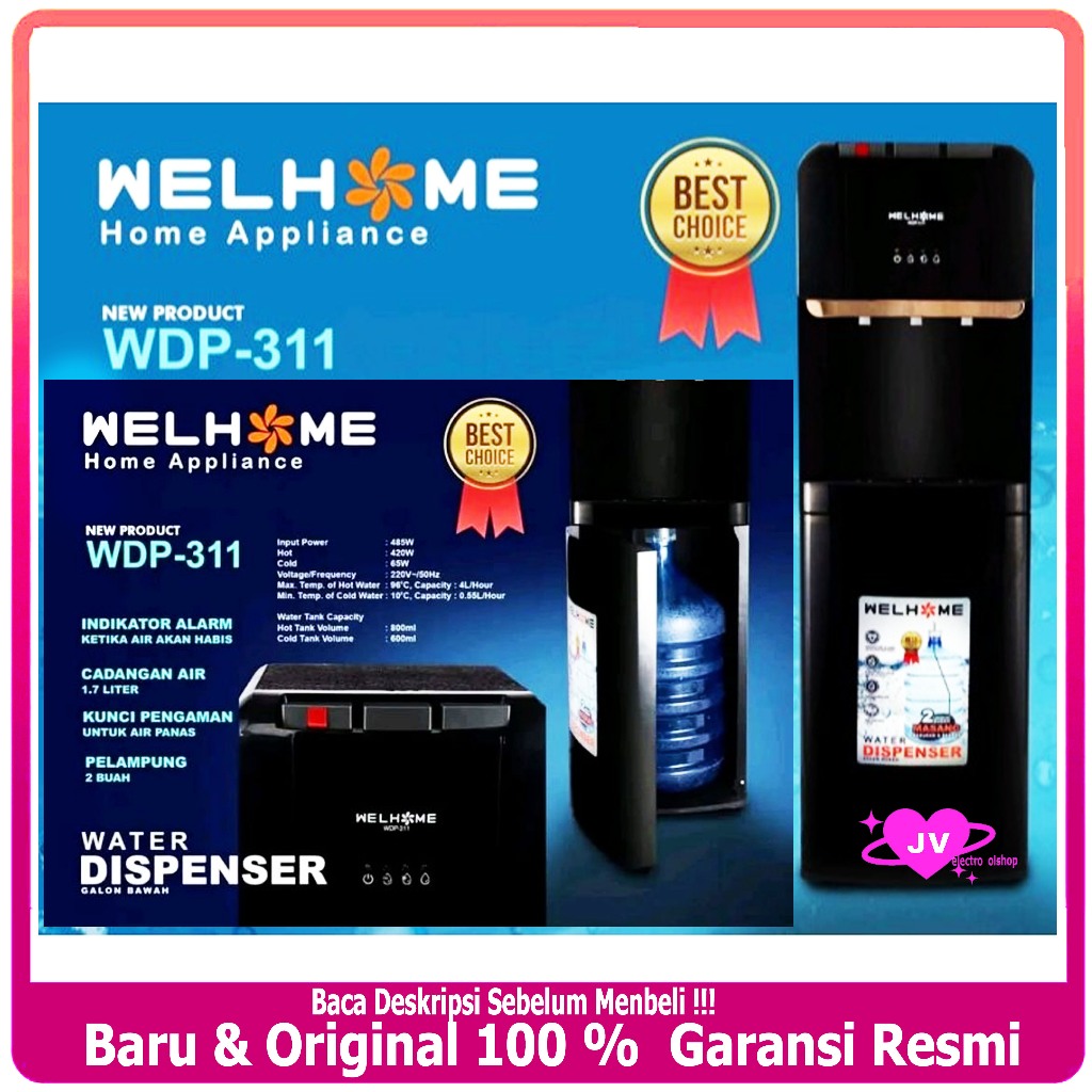 Jual Dispenser WELHOME WDP-311 3Kran ( Panas - Normal - Dingin ...