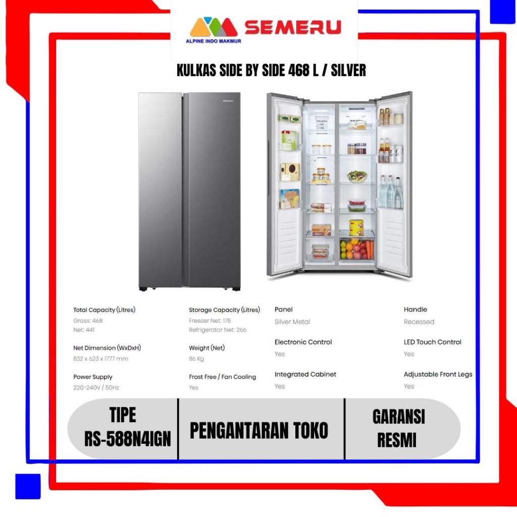 Jual HISENSE KULKAS SIDE BY SIDE KHUSUS MAKASSAR FREE PENGANTARAN ...