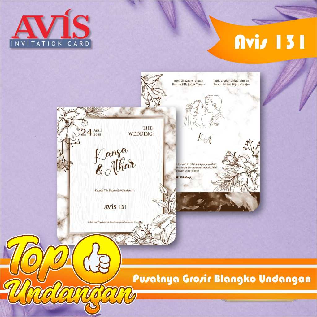 Jual Blangko Undangan Avis 130 Langsung dari produsen Terbaru | Shopee ...