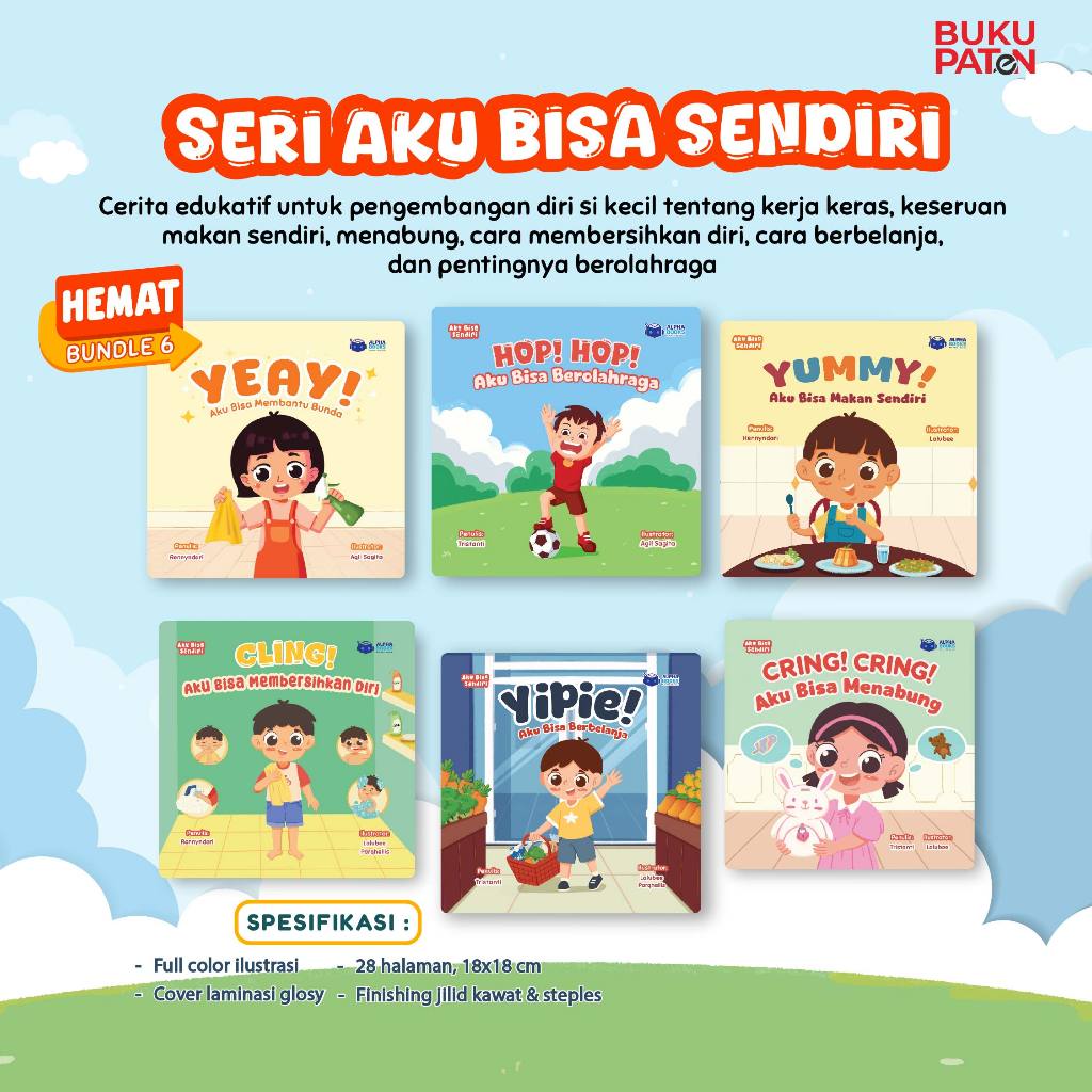 Jual Buku Cerita Anak Seri Aku Bisa Sendiri Isi 6 Buku dan satuan ...