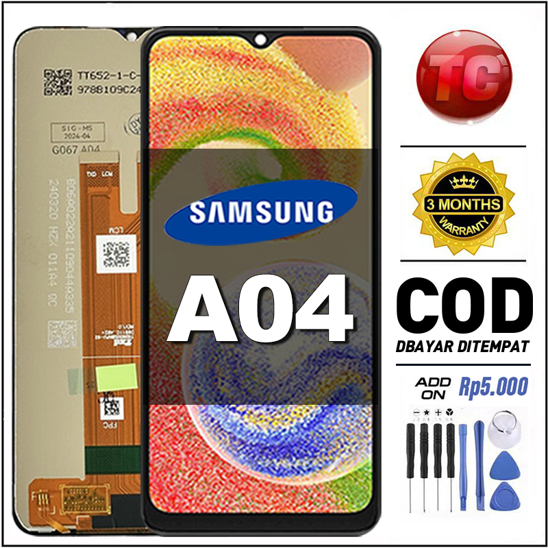 Jual LCD Samsung A04 Original 100% Fullset Asli Ori Touchscreen Compatible For Glass Touch ...