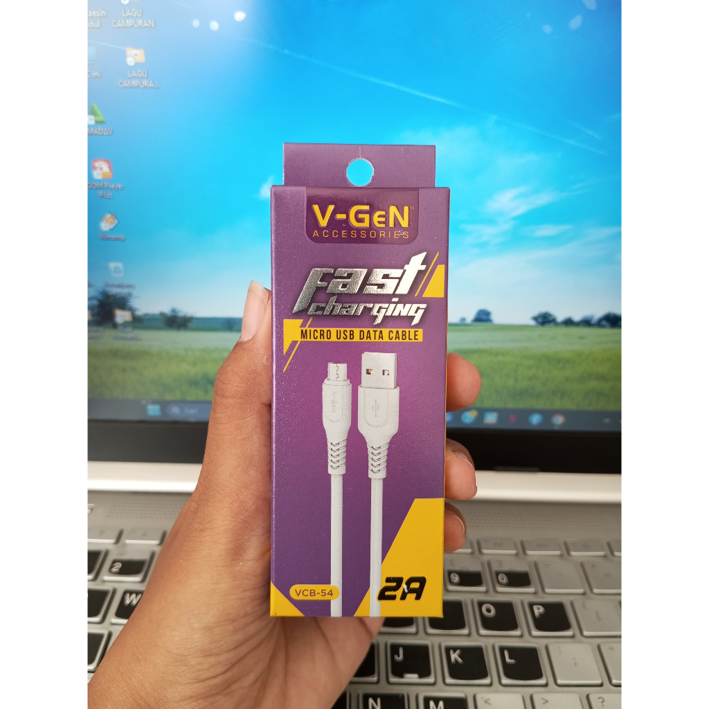 Jual Kabel Data Micro V-GEN VCB 54 Fast Charging 2A Micro USB Panjang 1 ...