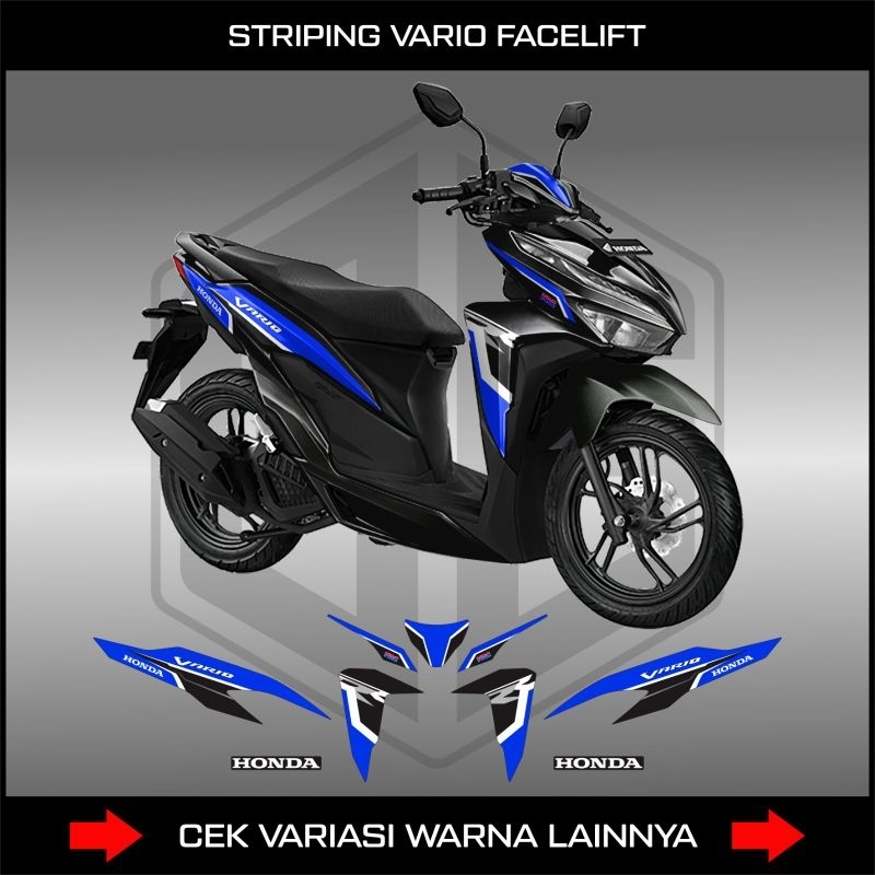 Jual Stiker Variasi Motor Vario Facelift 125 - 150 Tri Color | Shopee ...