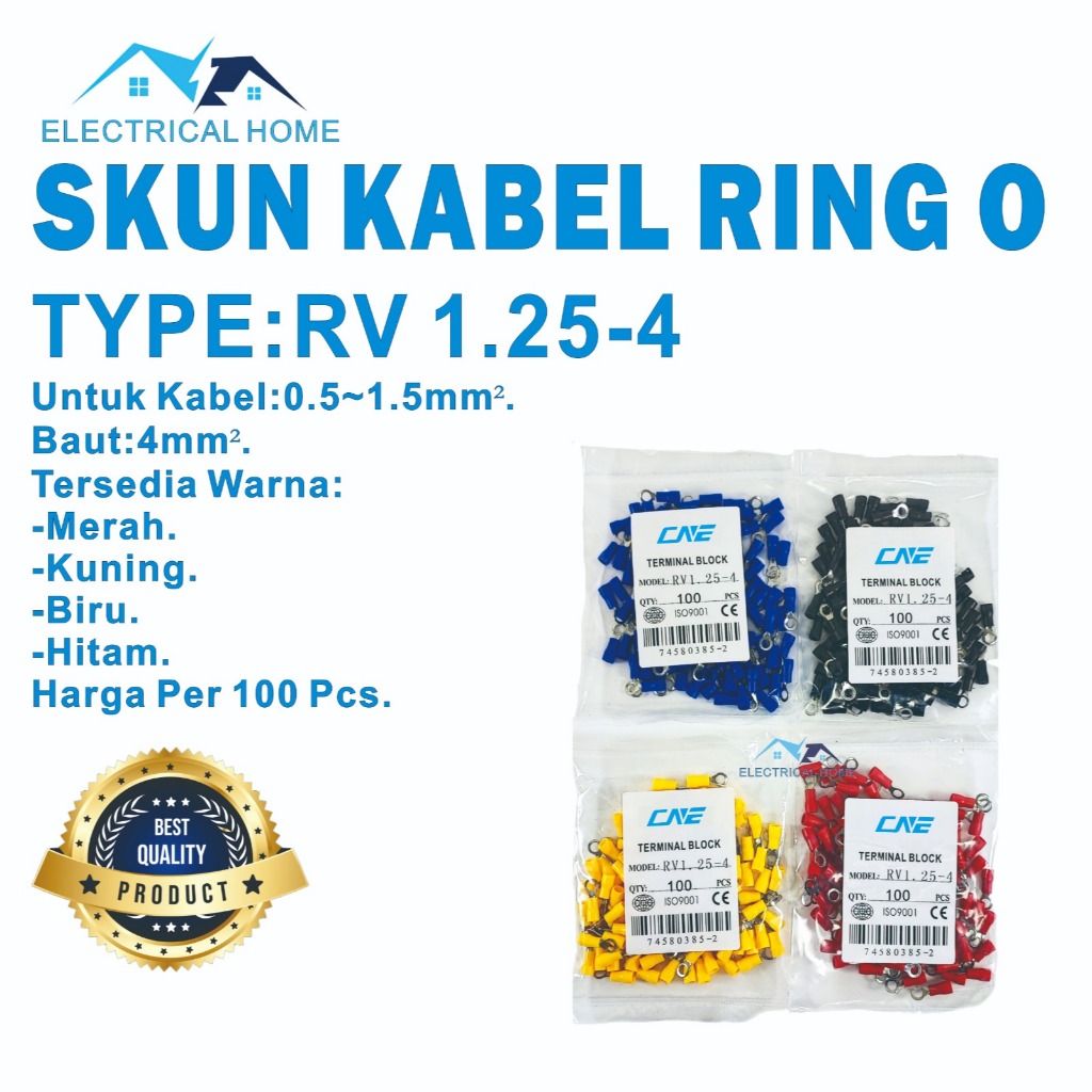 Jual SKUN KABEL RING O WARNA RV1.25-4 | Shopee Indonesia
