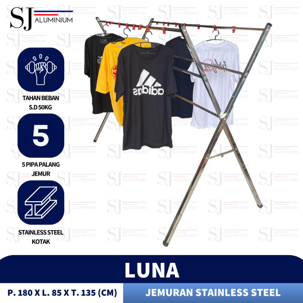 Jual Jemuran LUNA - Jemuran Stainless Steel - Jemuran Baju / Pakaian / Handuk - Jemuran Bayi ...